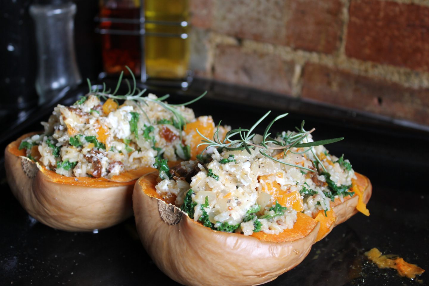 Butternut Squash Stuffed with Rice, Goat’s Cheese & Herbs | The Trainers